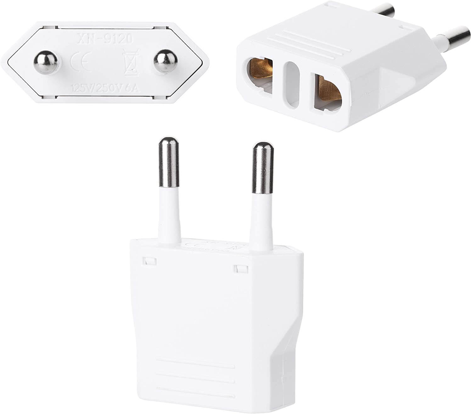 Mining 220V Travel Power Adapter Grounded European Plug - Type E/F Out