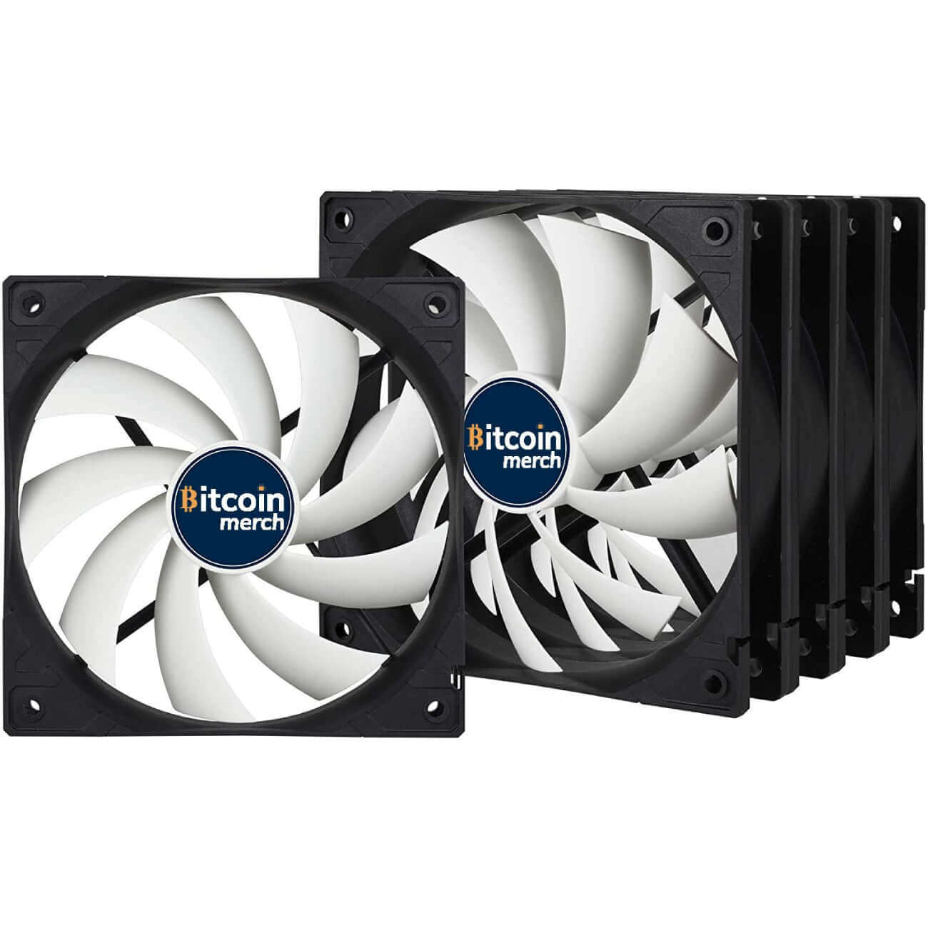 Bitcoin Merch® - Mining Case/Frame Fans Value Pack 5 x 120mm - Black/W